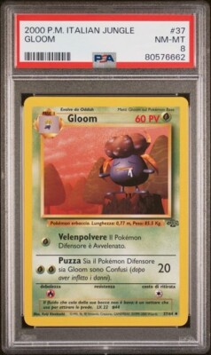 Pokemon Card Jungle Set Unlimited Italian Gloom 37/64 - 2000 WOTC PSA 8 ...
