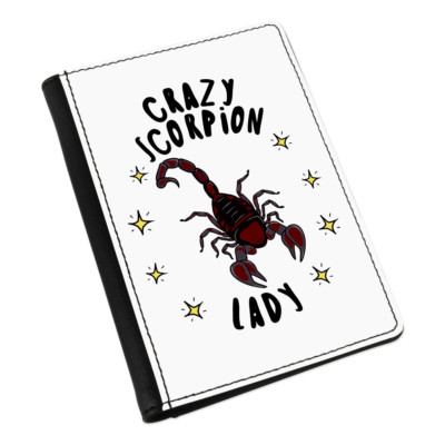 Crazy Scorpion Lady Stars Passport Holder Cover Case Wallet - Funny ...