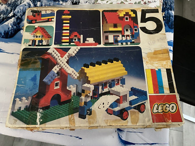 Vintage 1970s Lego Set in Box Set Number 5 Incomplete & Damaged Box ...
