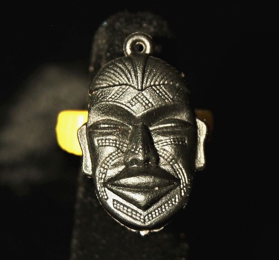 Tiki Tribal Mask Toy Gum Vending Machine Prize Oval Plastic Ring 1960s ...