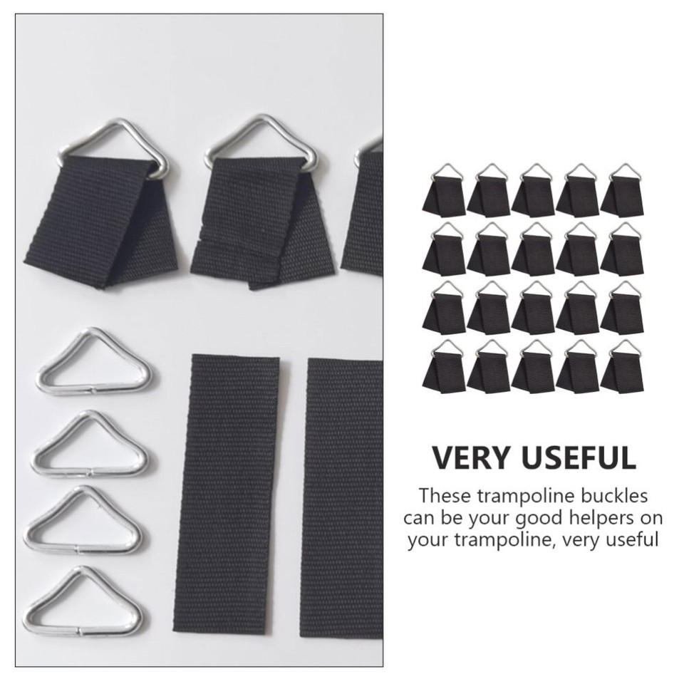 20 Sets Iron Triangle Ring Child Triangular Buckle Belt Trampoline ...