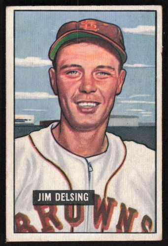 1951 Bowman #279 Jim Delsing Rookie St. Louis Browns Poor 45996 | eBay