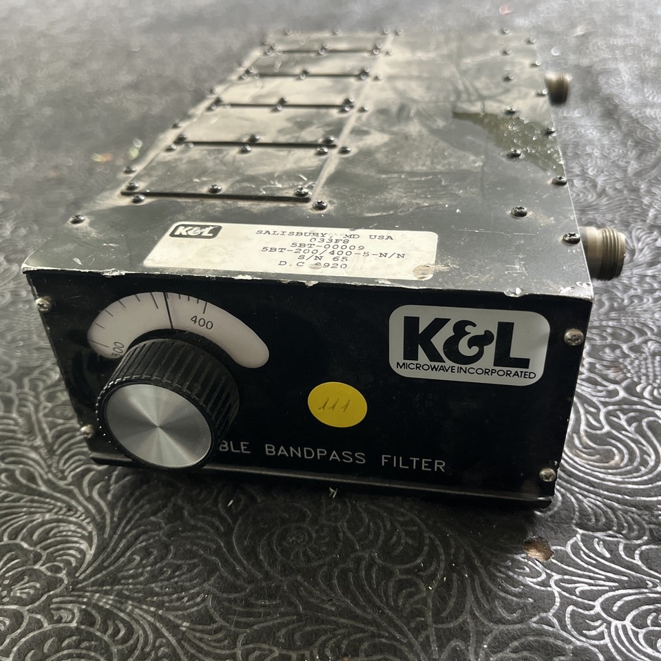 K & L Tuneable Bandpass Filter 5BT-200/400-5-N/N | eBay