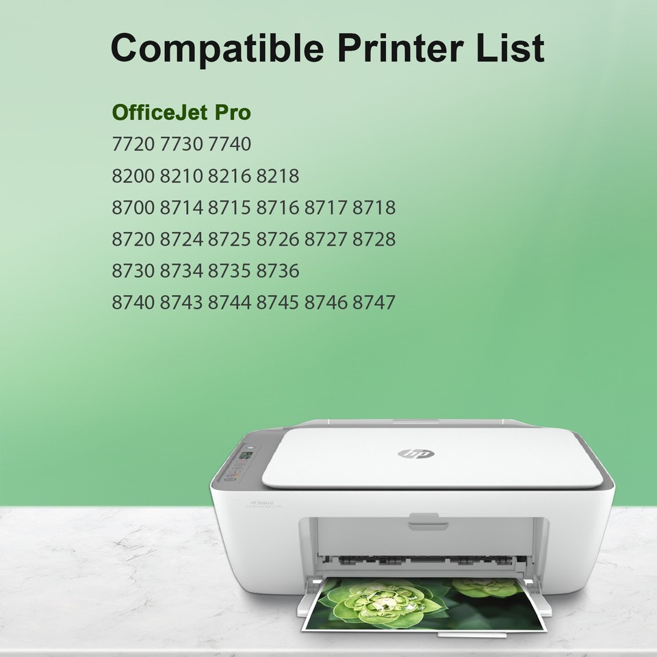 4 PACK 952XL Ink Replacement For HP OfficeJet Pro 7740 8210 8216 8218 ...