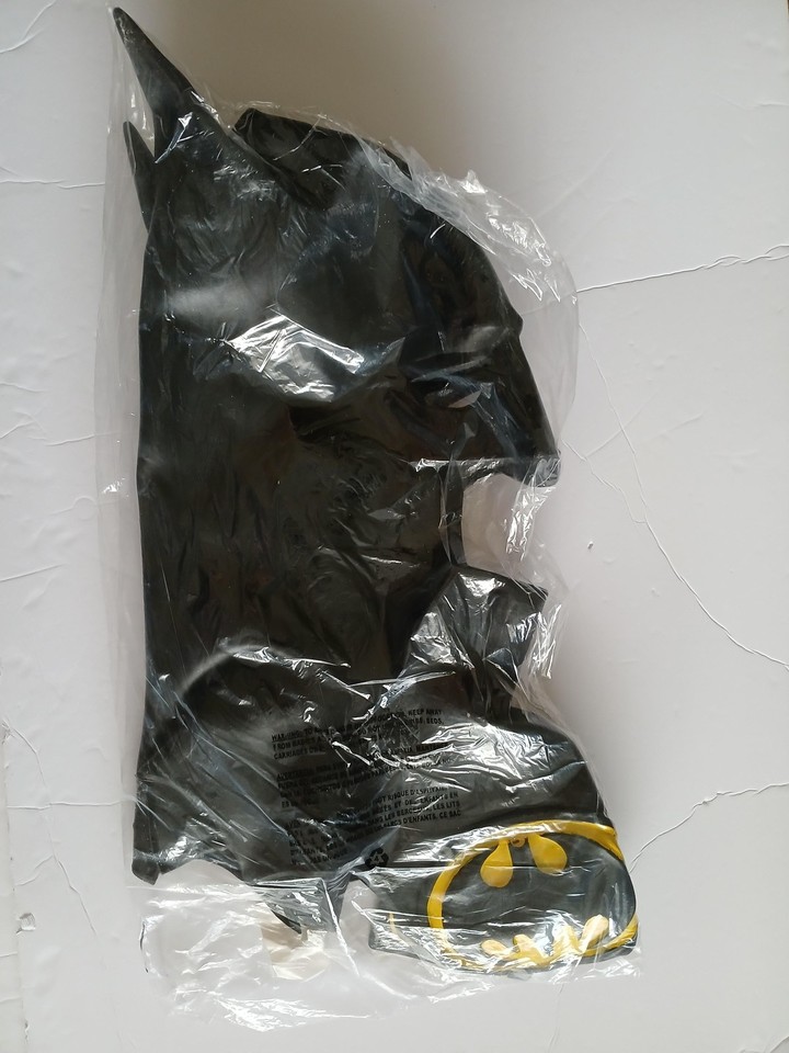 Rubie's Batman Mask Adult One Size Black Cowl DC Comics Costume Cosplay ...
