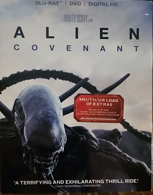 Alien Covenant (Blu Ray + DVD + Digital HD) W/Slipcover Sci Fi Horror ...