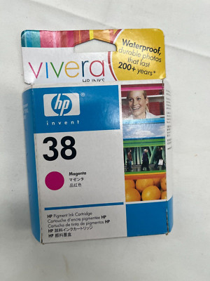 HP 38 Magenta Genuine OEM Vivera Brand New/Sealed Expiration 7/2016 | eBay