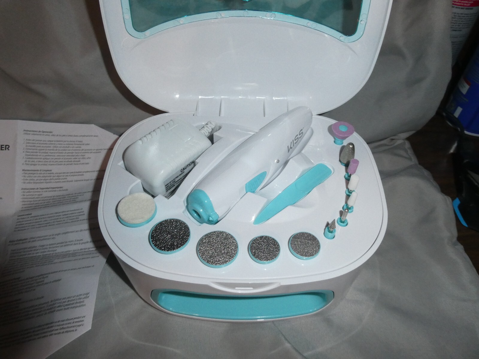 KISS Power File X Nail Dryer All-In-One Nail Care Kit Rechargeable 16 ...