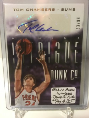 2013-14 Panini Intrigue Dunk Company Autographs #18 Tom Chambers AUTO ...