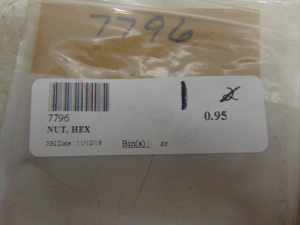 Genuine Harley Davidson Hex Nut P/N: 7796 | eBay