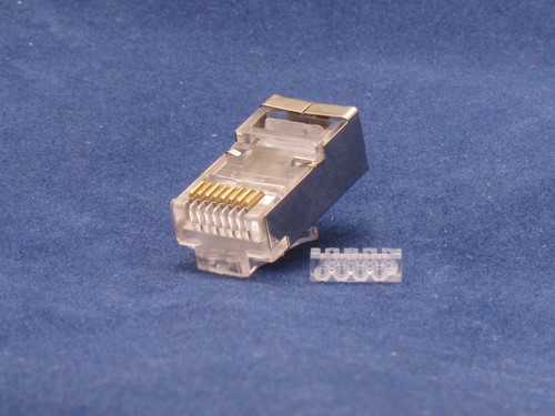 100 X Pcs CAT6 Shielded w Load Bar Insert RJ45 Network LAN Cable ...