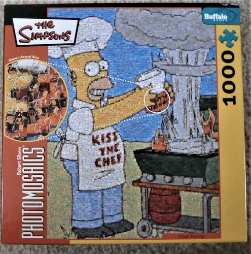 The Simpsons Photomosaics Chef Homer Kiss The Chef 1000 Piece Jigsaw ...