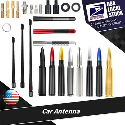 Bullet/Carbon Fiber/Rubber Car Antenna Universal For GMC Jeep Ford ...