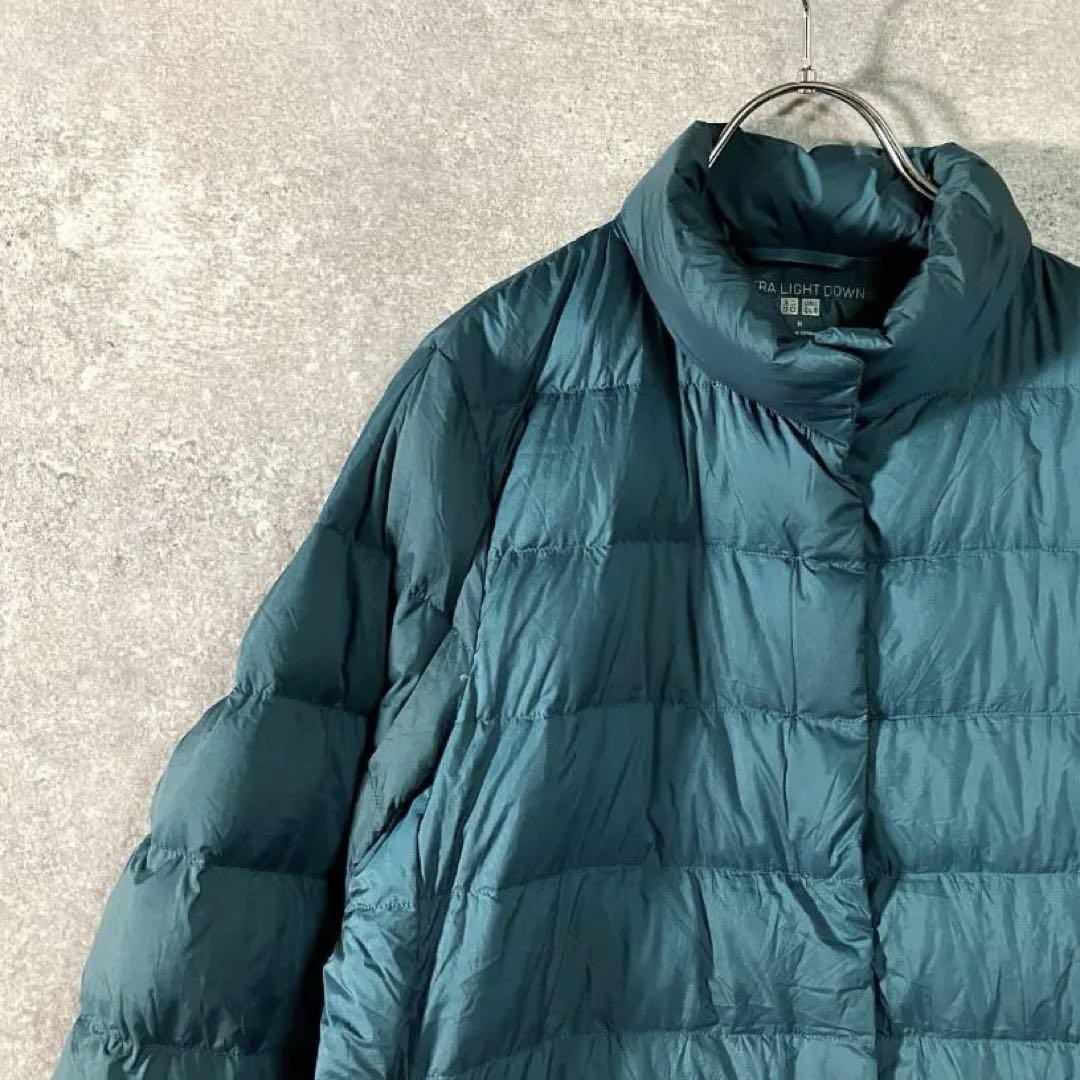 UNIQLO Ultra Light Down Blue High Neck Full Zip Jacke… - Gem
