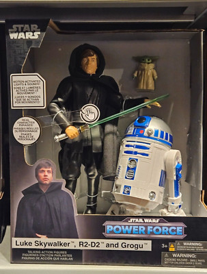 Luke Skywalker Talk Action Figure Set - Star Wars Power Force 10”H R2 ...