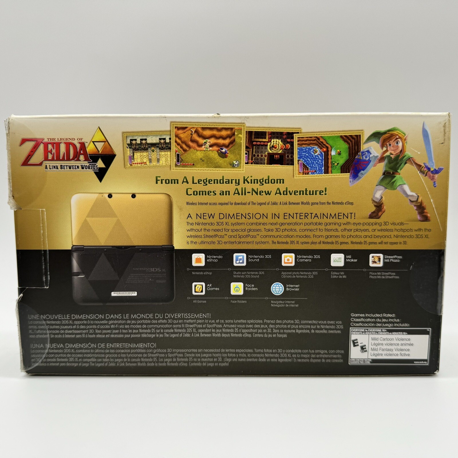 Nintendo 3DS XL Zelda A Link Between Worlds Edition Console Box Manual ...