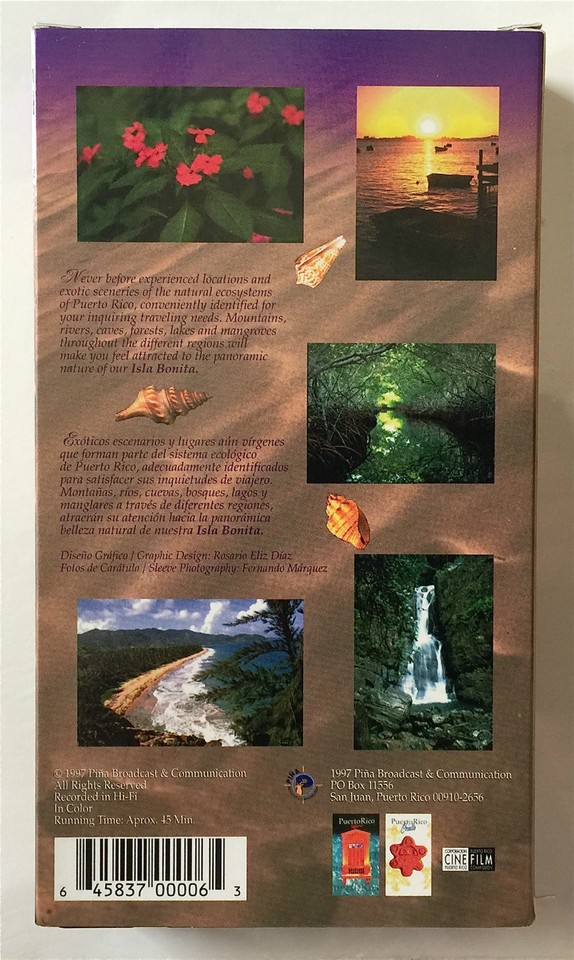 Puerto Rico Isla Bonita Locations And Natural Ecosystems VHS 1997 ...