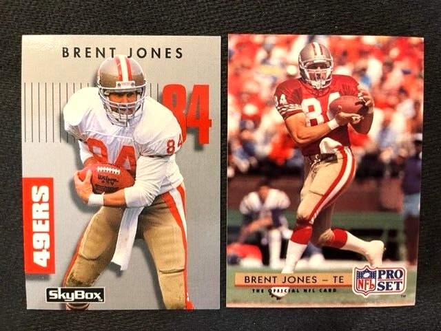 NFL - Brent Jones 1992 Skybox Primetime & 1992 Pro Set Football - 49 ...