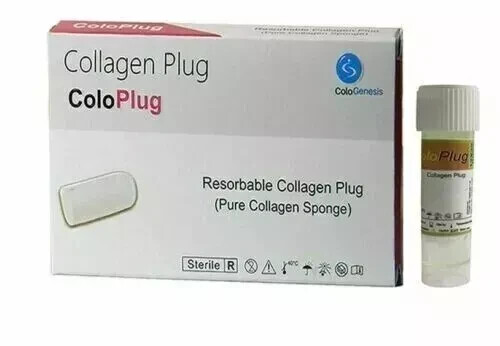 50 Pack of Colo Plug - Resorbable Collagen Plug (Pure Collagen Sponge ...