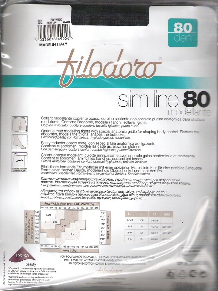 Italian Filodoro Slim Line80 Pantyhose. Modelling.Body Control. All ...
