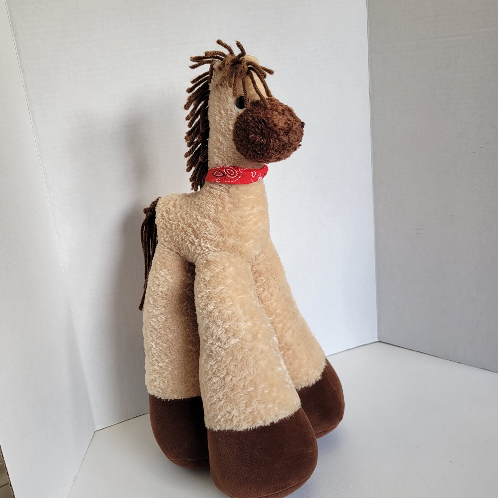 Plush 18" Long-Legged Horse Pony Tan and Brown Bestever Stuffed Animal ...