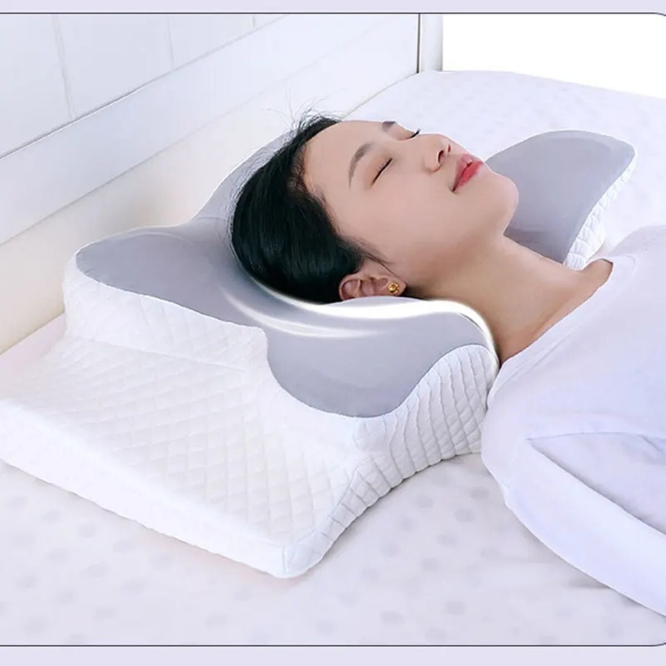 Memory Foam Pillow Slow Rebound Orthopedic Ergonomic Neck Pillow Pain ...