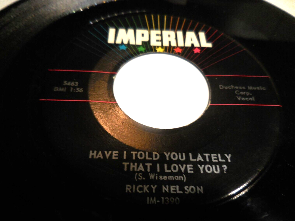 Ricky Nelson-"Be-Bop Baby" Imperial 5463 VG++$5 | eBay