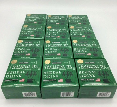 12 x 3 BALLERINA TEA WEIGHT LOSS SLIM HERBAL DRINK REGULAR STRENGTH 360 ...