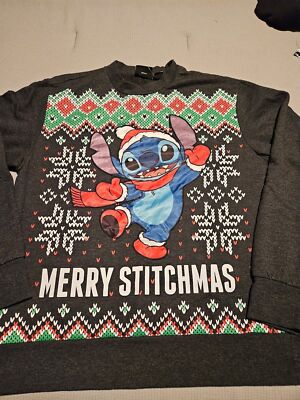 Merry Stitchmas Stitch Christmas Sweater Size M | eBay