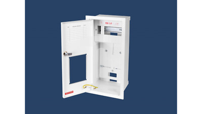 Flush-mounted meter cabinet 1-meter 1-phase 6 modules sealed IP30 115mm ...