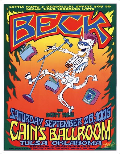 BECK 1996 Original Cain's Ballroom Tulsa Concert Poster Signed | eBay