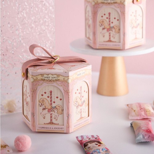 10Pcs Baby Shower Merry Go Round Gift Box Wedding Candy Package Treat ...