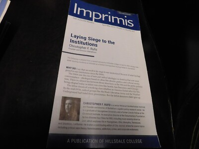 Imprimis Magazine Newsletter - Hillsdale College - 2022 April May | eBay