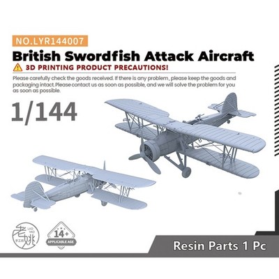 Airplane Unpainted 1/144 Military Model Kit British Swordfish Attack ...