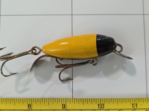 VINTAGE KEELING TOM THUMB FISHING LURE BLK/YELLOW | eBay