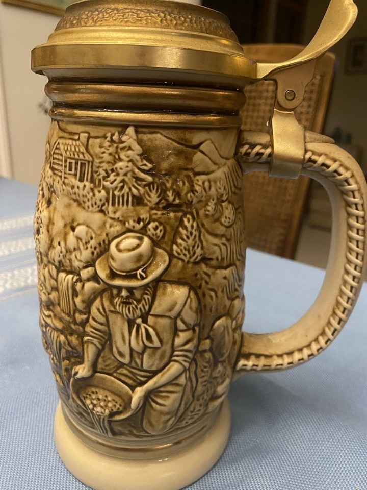1987 Avon The Gold Rush Handcrafted In Brazil Beer Stein New Open Box ...