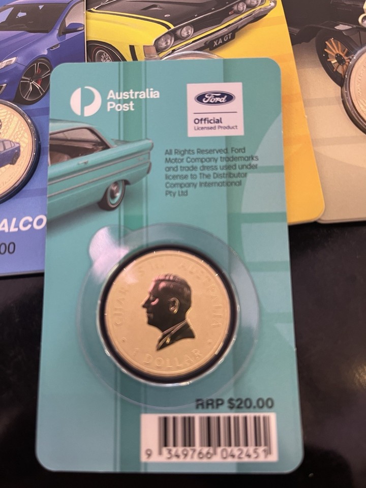 Australia 2025 100 years of Ford set of 4 numbered colour coins limited ...