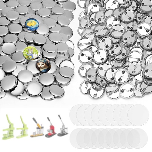 KUNTAERY 200Set 1.26 Inch Button Maker Supplies, 32mm Button Supplies ...