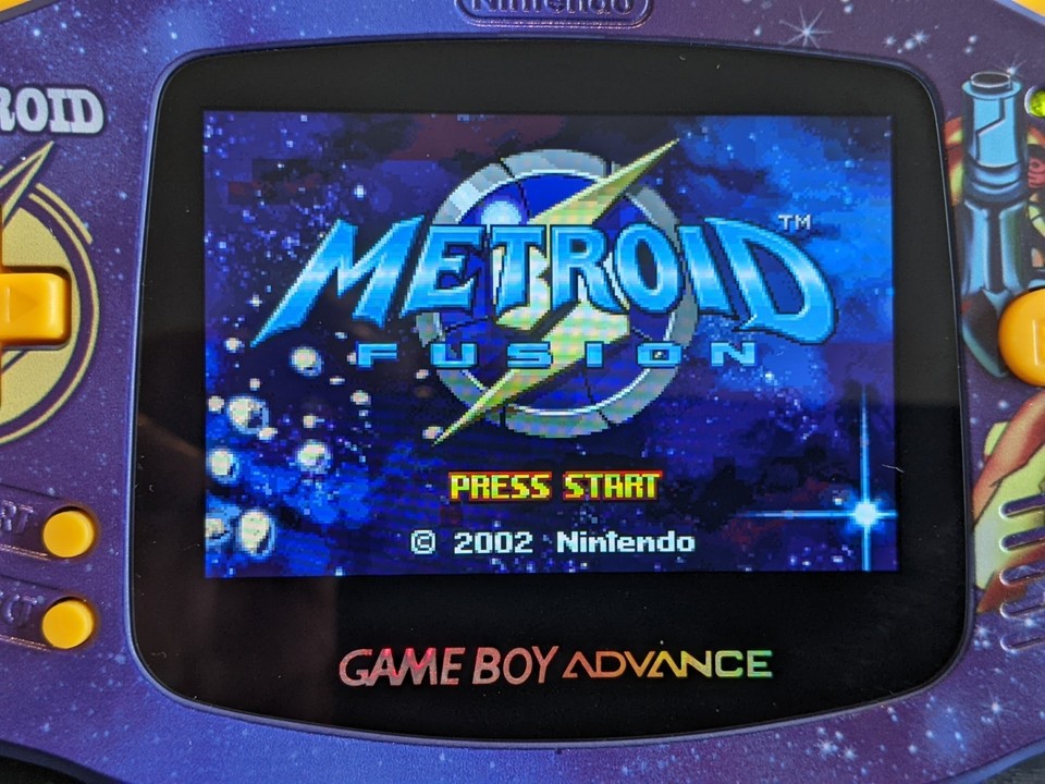 Nintendo Gameboy Advance | Modded | V5 IPS Display | Metroid UV Print ...