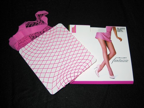 Collant T 3 France Phildar Guimauve Nylon Lycra Maille Filet Resille