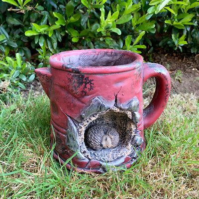 Cement Hedgehog Jug Planter Outdoor Garden Pitcher Freestanding Flower ...