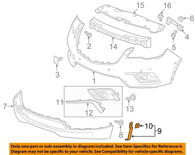 GM OEM 16-20 Envision Bumper Components-Reinforcement 22905949 | eBay