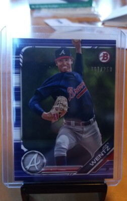 2019 Bowman Joey Wentz Purple Paper #/250 BP-57 Atlanta Braves | eBay