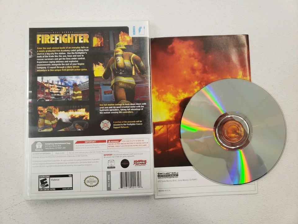 Real Heroes: Firefighter (Nintendo Wii) Complete Free FAST SHIPPING ...