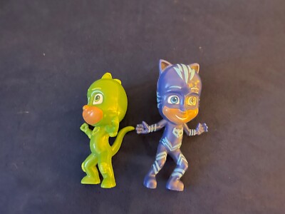 PJ Masks G Gekko & Catboy Blue Green 3” Action Figures Figurines Cake ...