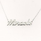 Miracle Name Plate Necklace Pendent Sterling Silver female Personalized ...
