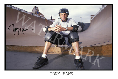 'Birdman' Tony Hawk signed 12x18 inch photograph poster - Top Quality ...