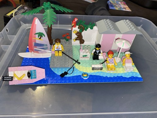 Vtg 1994 Lego Town Paradisa #6410 Cabana Beach 99.9% Complete w ...