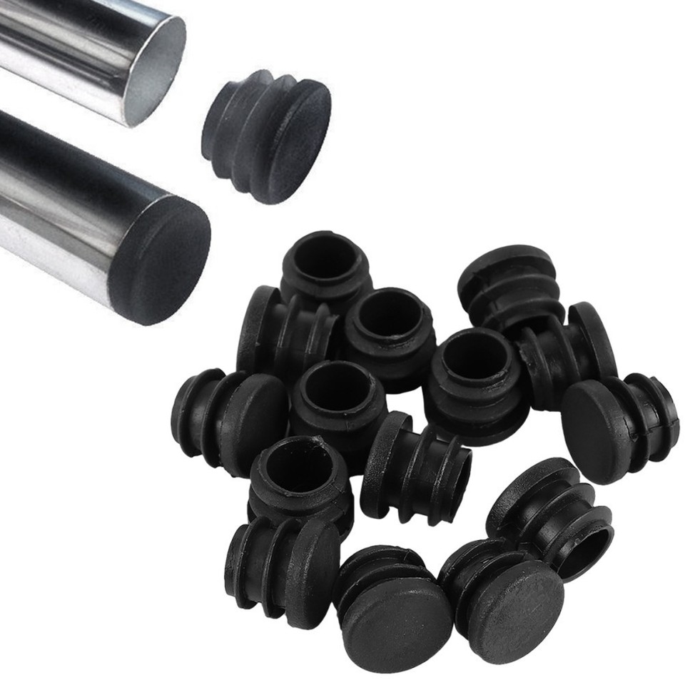 100 Pcs 16mm Round Plastic Furniture Leg Plug Blanking End Caps Tube ...