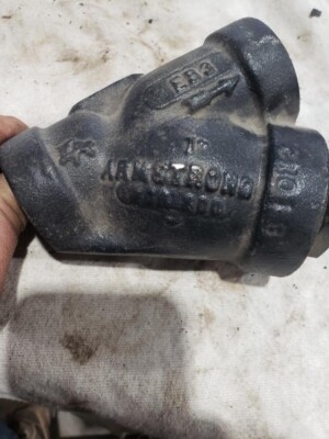 ARMSTRONG B1012 900 lb WCB CARBON STEEL 1" SOCKET WELD Y-TYPE STRAINER ...